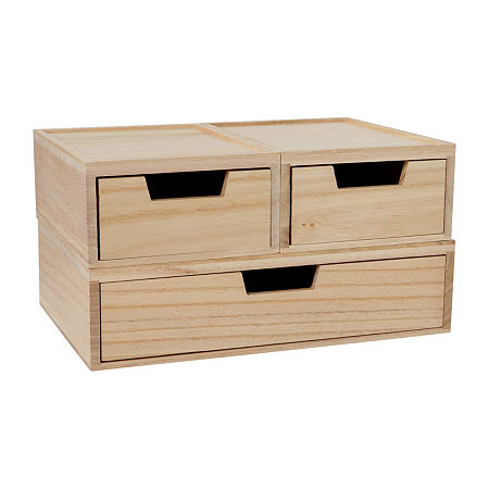 Click here for Martha Stewart 3 Pack Wood Box With Drawers  One S... prices