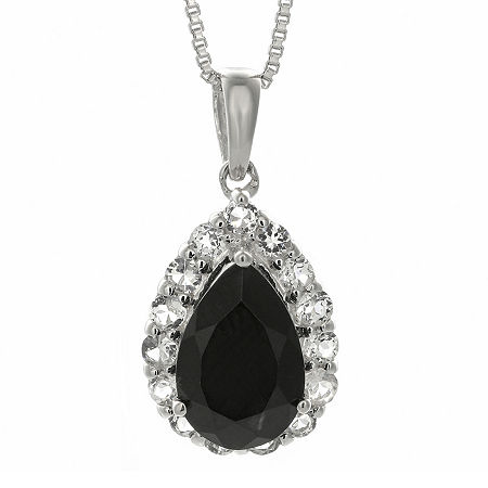 Click here for Pear-Shaped Genuine Black Onyx and White Topaz Pen... prices