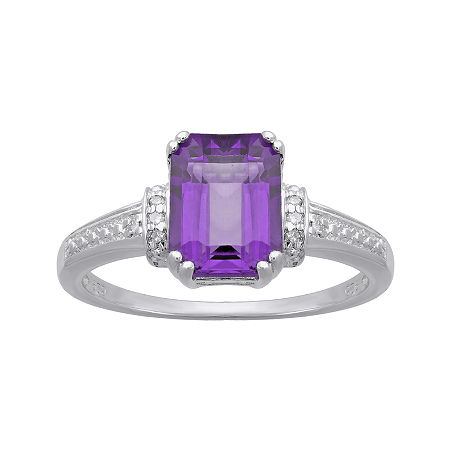 Click here for Genuine Amethyst and Diamond-Accent 10K White Gold... prices