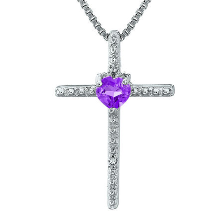 Click here for Genuine Amethyst and Diamond-Accent Sterling Silve... prices
