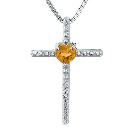 Click here for Genuine Citrine and Diamond-Accent Sterling Silver... prices