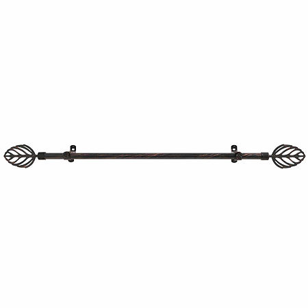 Click here for Metallo Â¾in Adjustable Curtain Rod with Leaf Fini... prices