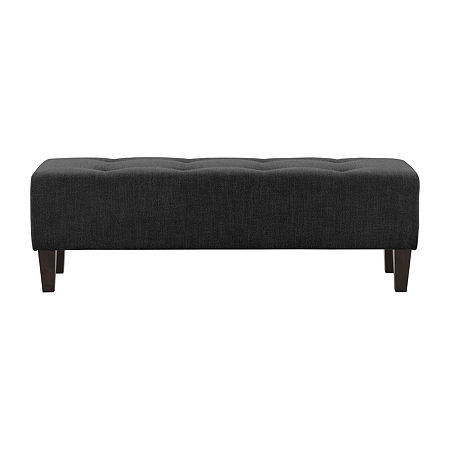 Click here for Rosewell Tufted Bench  One Size  Gray prices