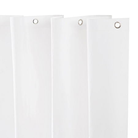 Kenney Medium Weight Peva Shower Curtain Liner - White