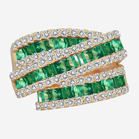 Click here for Womens Lab Created Emerald  Sapphire or Ruby 14K G... prices