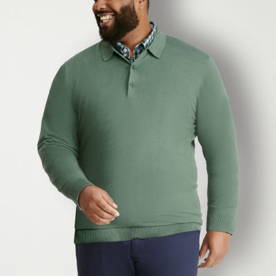 IZOD Jersey Polo Big and Tall Mens Long Sleeve Sweatshirt - JCPenney