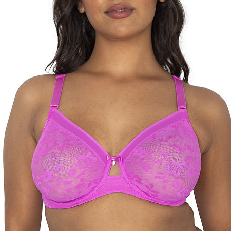 Click here for Curvy Couture No Show Lace Unlined Underwire Bra -... prices