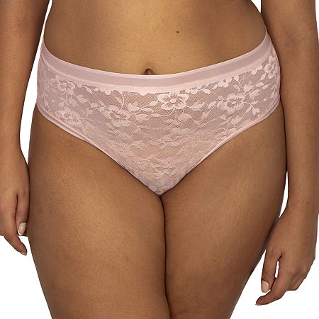Click here for Curvy Couture No Show Lace High Cut Brief Panty -... prices