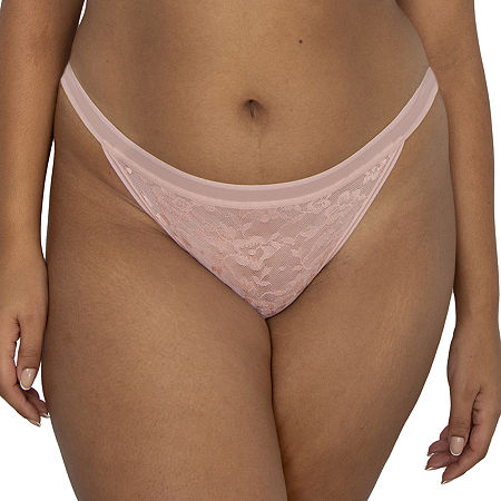 Click here for Curvy Couture No Show Lace String Bikini Panty - 1... prices