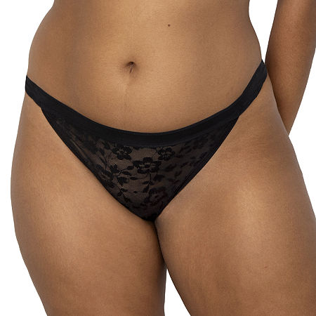 Click here for Curvy Couture No Show Lace String Bikini Panty - 1... prices