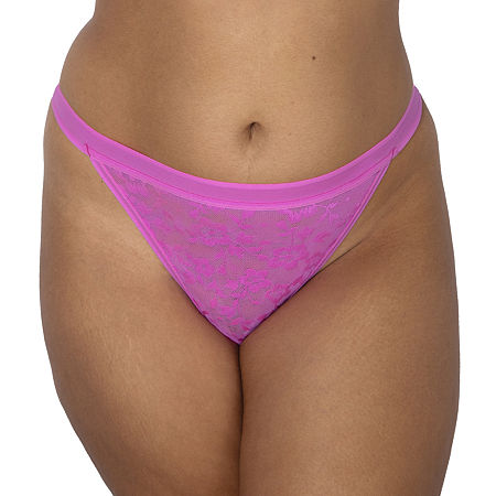 Click here for Curvy Couture No Show Lace G-String Thong Panty -... prices