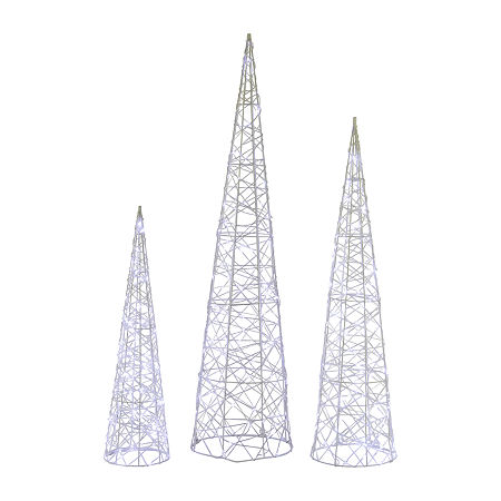 Click here for Northlight Led Lighted Twinkle Cone Trees - 39.5in... prices