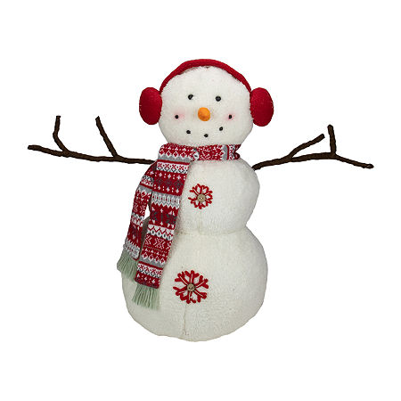 Click here for Northlight Plush Snowman With Button Snowflakes An... prices