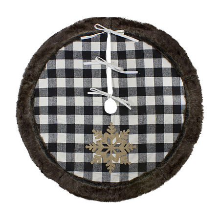 Click here for Northlight 48in Black And White Buffalo Plaid With... prices
