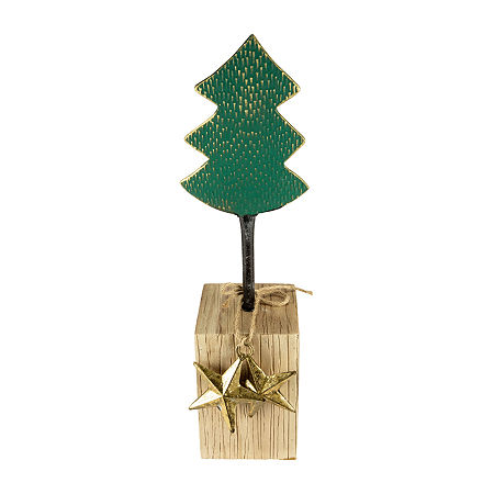 Click here for Northlight Metal With Stars And Chunky Wooden Base... prices