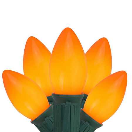 Click here for Northlight 25-Count Orange Opaque C9 25ft Green Wi... prices
