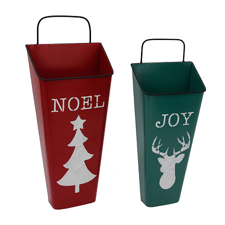 Click here for Northlight Set Of 2 Red Noel And Green Joy Contain... prices