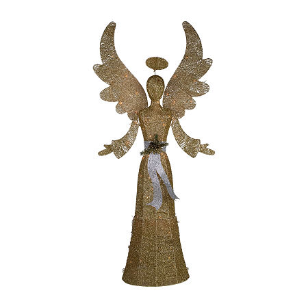 Click here for Northlight Lighted Golden Angel - 68in - Clear Lig... prices