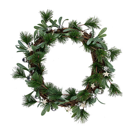 Click here for Northlight Pine Needle And Silver Ball Ornament 12... prices