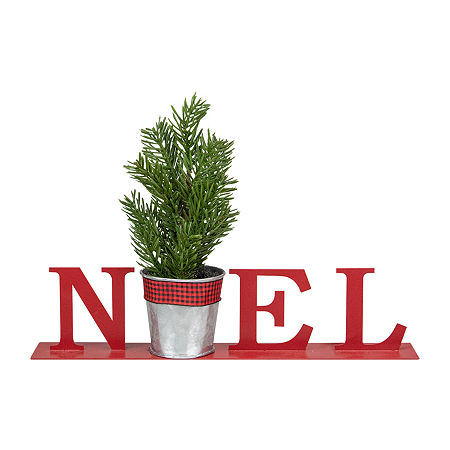Click here for Northlight 13 Potted Faux Pine In Metal Noel Plant... prices