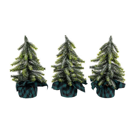 Click here for Northlight Mini Iced Downswept Pine - 9in - Set Of... prices