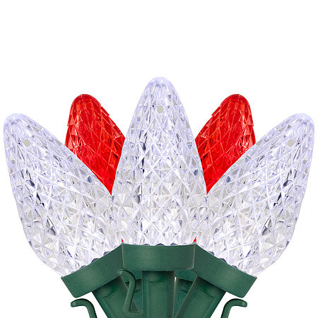 Click here for Northlight 100-Count Red And Pure White Faceted Le... prices