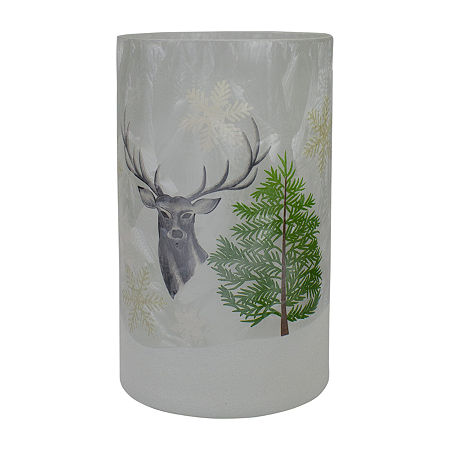 Click here for Northlight 10in Deer Pine And Snowflakes Hand Pain... prices