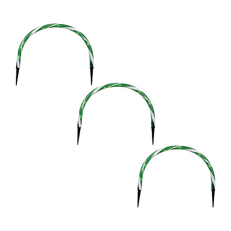 Click here for Northlight Candy Cane Arch Pathway Markers - Green... prices