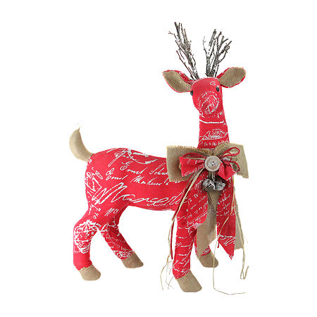 Click here for Northlight Reindeer With Burlap Bow - 24in - Red A... prices
