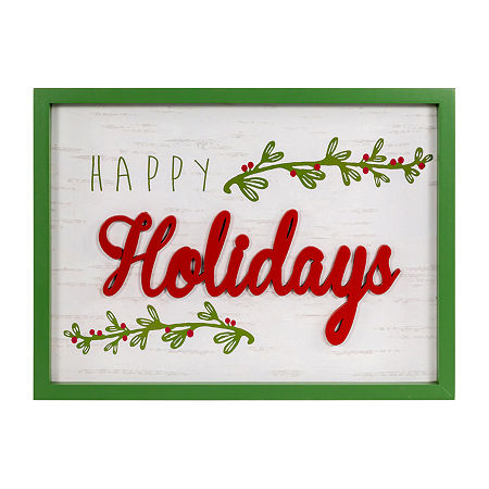 Click here for Northlight 16 Framed Happy Wooden Wall Sign  One S... prices