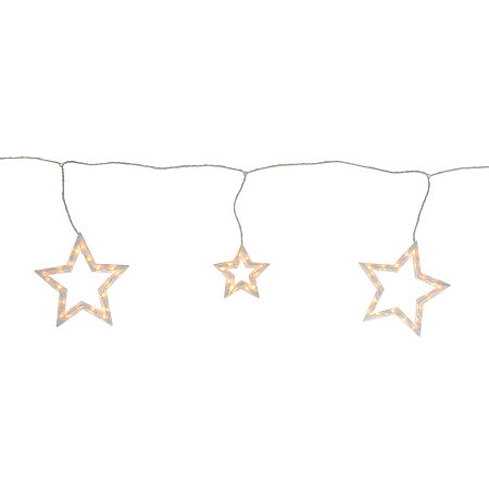 Click here for Northlight 6ct Clear Star Shaped - 9 Ft White Wire... prices