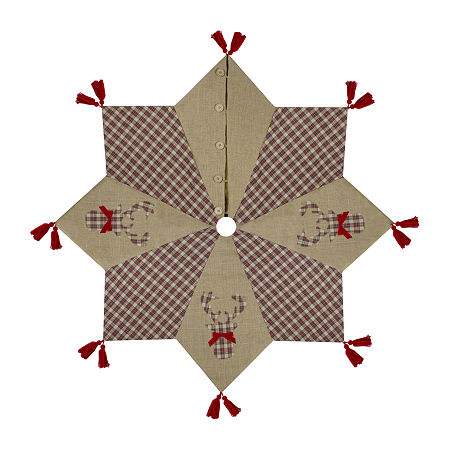 Click here for Northlight 48 Red And Brown Burlap And Plaid Reind... prices