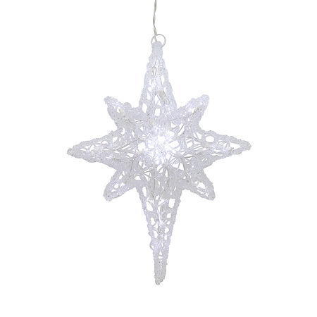 Northlight 24 Pure White Led Twinkle Bethlehem Hanging Star - White