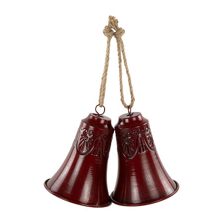 Click here for Northlight Embossed Bell - 6in - Burgundy - Set Of... prices