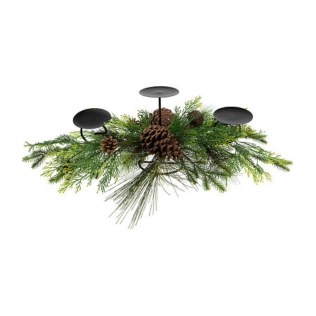 Click here for Northlight 30Jingle Bell And Pine Cones Pillar Can... prices