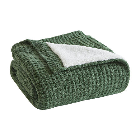 Click here for Madison Park Rowan Waffle Knit Chenille Throw  50... prices