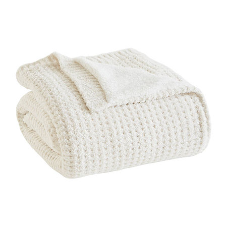 Click here for Madison Park Rowan Waffle Knit Chenille Throw  50... prices