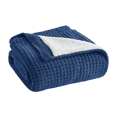 Click here for Madison Park Rowan Waffle Knit Chenille Throw  50... prices