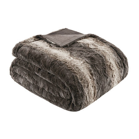 Click here for Madison Park Zuri Faux-Fur Throw  50 x 60 - Brown prices