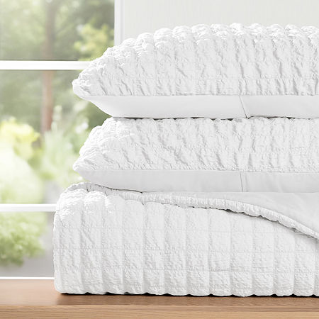 Click here for Ienjoy Home Textured Seersucker Box 3-Pc. Comforte... prices