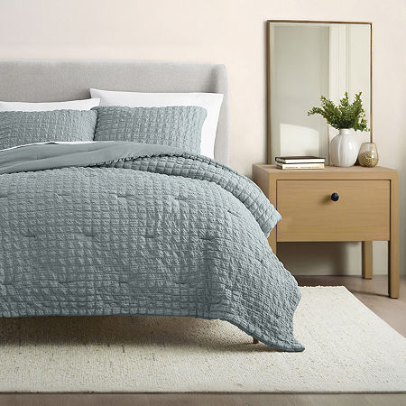 Click here for Ienjoy Home Textured Seersucker Box 3-Pc. Comforte... prices