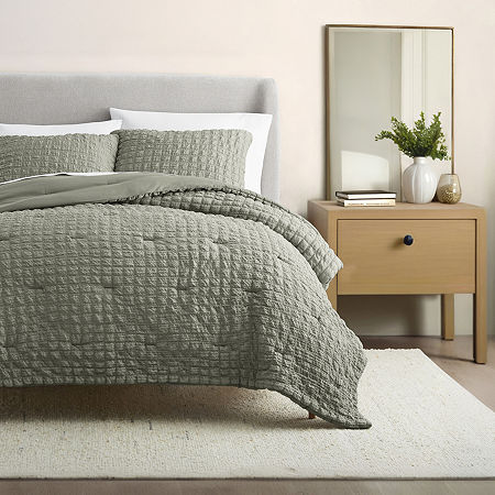 Click here for Ienjoy Home Textured Seersucker Box 3-Pc. Comforte... prices