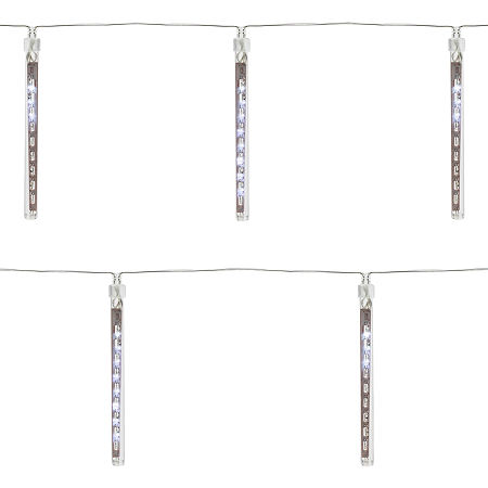 Northlight Set of 10 Dripping Transparent Icicle Snowfall Christmas Light Tubes 6.5 - Clear