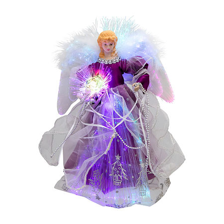 Northlight Lighted Fiber Optic Color Changing - 12in - Purple Christmas Tree Topper  One Size  Purple