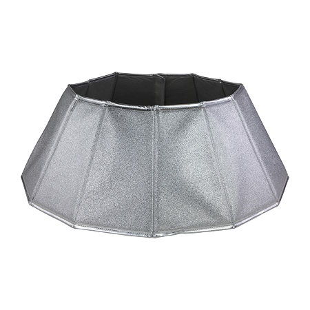 Click here for Northlight 27in Shiny Silver Fabric Hexagonal Chri... prices