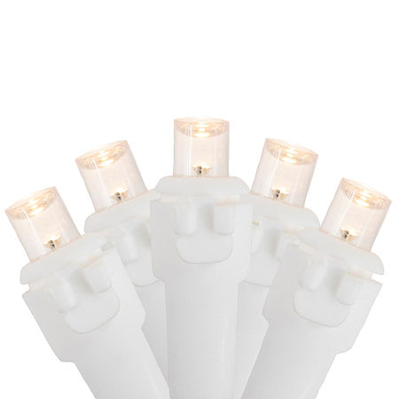 Northlight Set of 100 Warm White Led Wide Angle Christmas Lights - White Wire - Clear