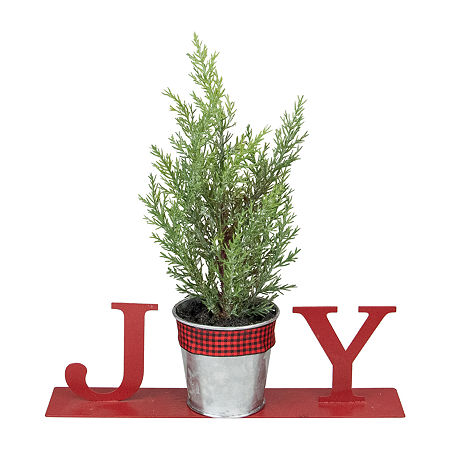 Click here for Northlight 10 Potted Faux Pine In Metal Joy Plante... prices