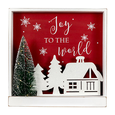 Click here for Northlight 11.75 Lighted Joy To The World Wooden W... prices