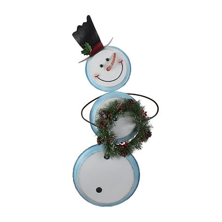 Click here for Northlight 36 Metal Snowman With Wreath Christmas... prices