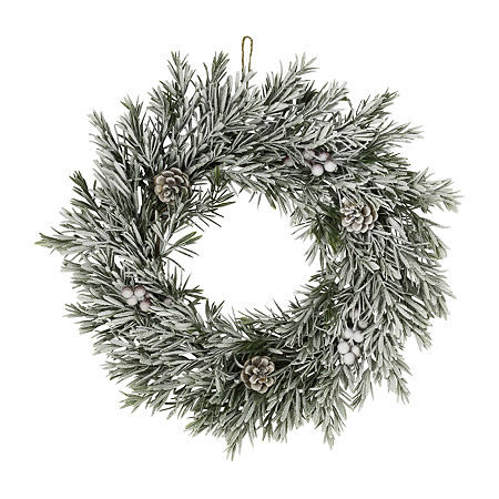 Click here for Northlight Pine Cones And Berries Flocked Pine - 2... prices
